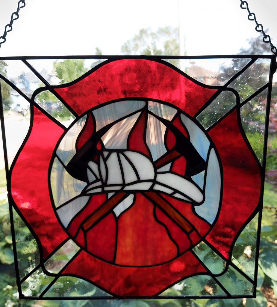 Fire Fighters Crest – Lyons Stained Glass Art